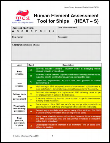 MCA launch ‘Human Element Assessment Tool’ – HEAT – The Workboat ...